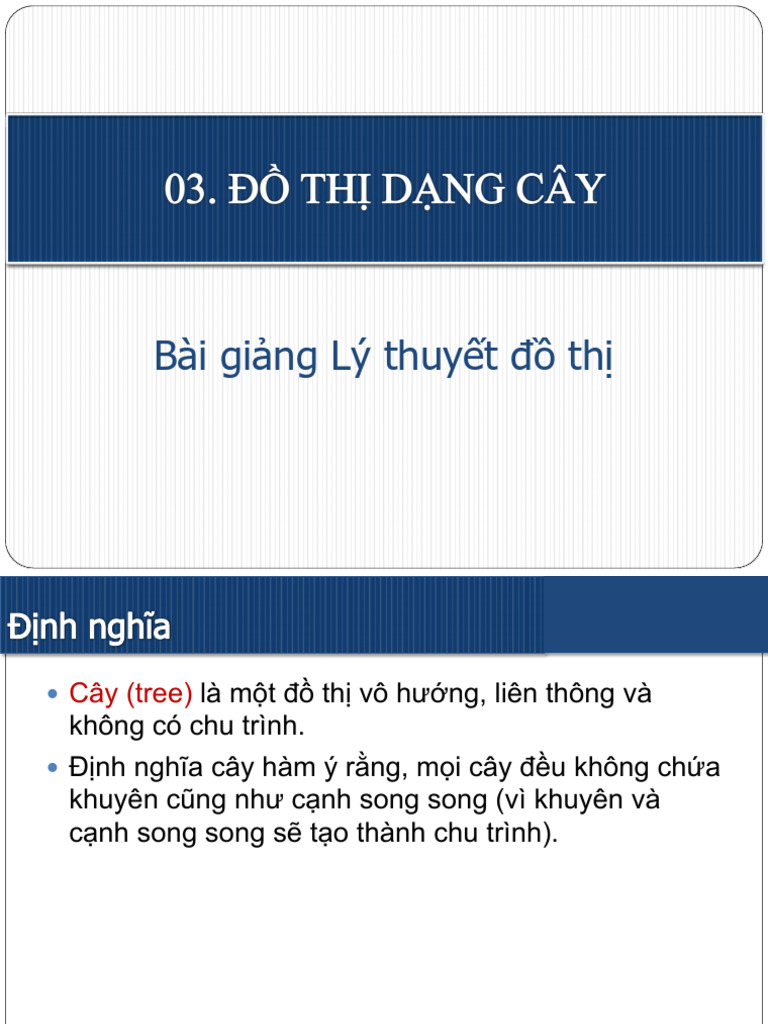 LTDT - Bai 03 - Do Thi Dang Cay | PDF