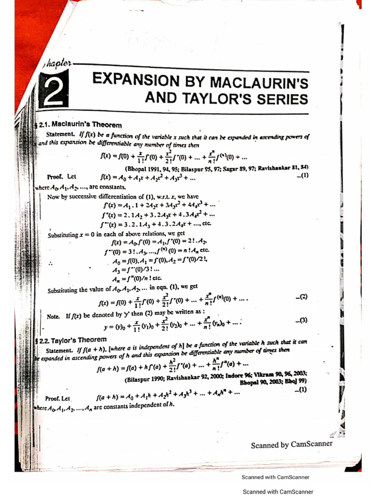 Maclaurin and Taylor Series Notes | PDF