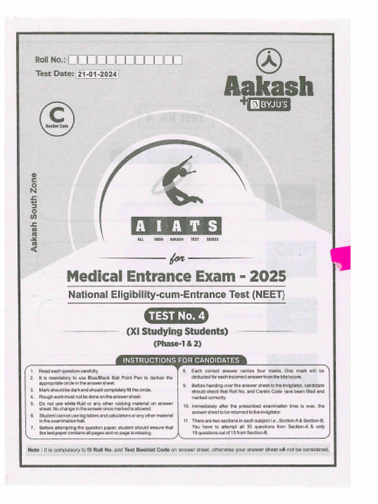 AIATS - 3 practice paper | PDF