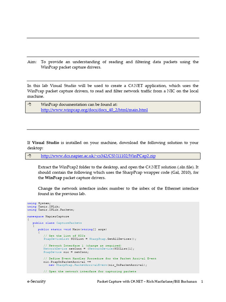 Lab2 | PDF | Network Interface Controller | C Sharp (Programming Language) Lab2 | PDF | Network Interface Controller | C Sharp (Programming Language)