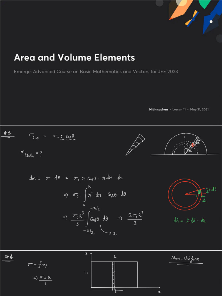 Area and Volume Elements With Anno | PDF