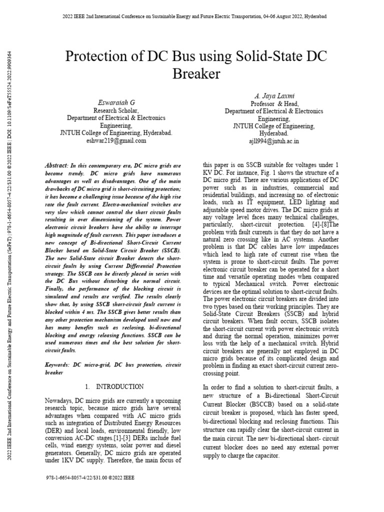 Protection_of_DC_Bus_using_Solid-State_DC_Breaker | PDF | Capacitor ...
