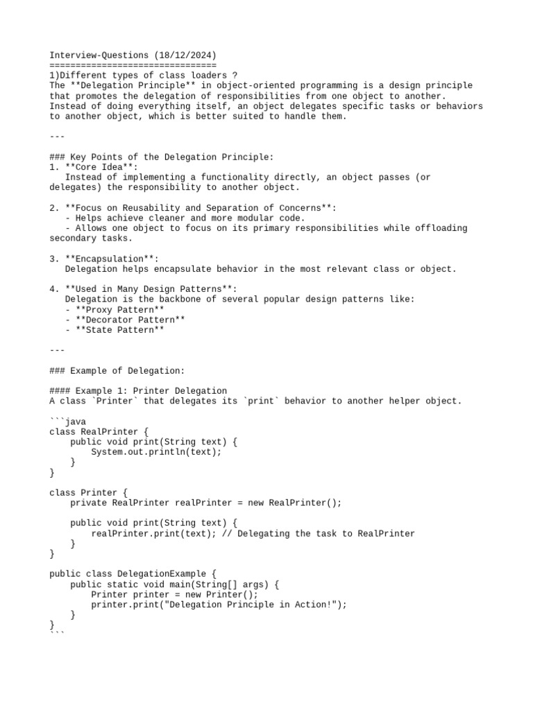 Tcs-Round1 InterviewQuestions | PDF | Class (Computer Programming) | Inheritance (Object ...