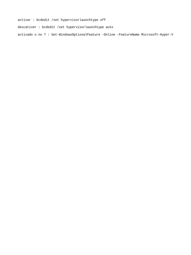 Activar y Desactivar Hyper V | PDF