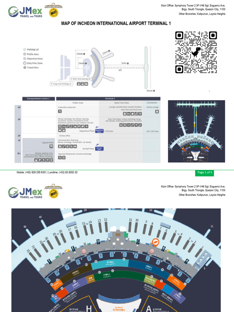 KOR240007 Map of Incheon Terminal 1 | PDF