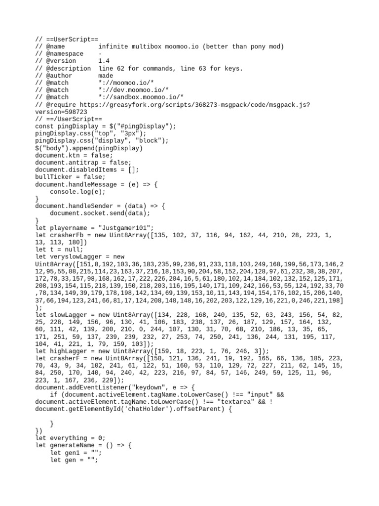 Infinite Multibox Moomoo - Io | PDF | Computer Programming | Computing
