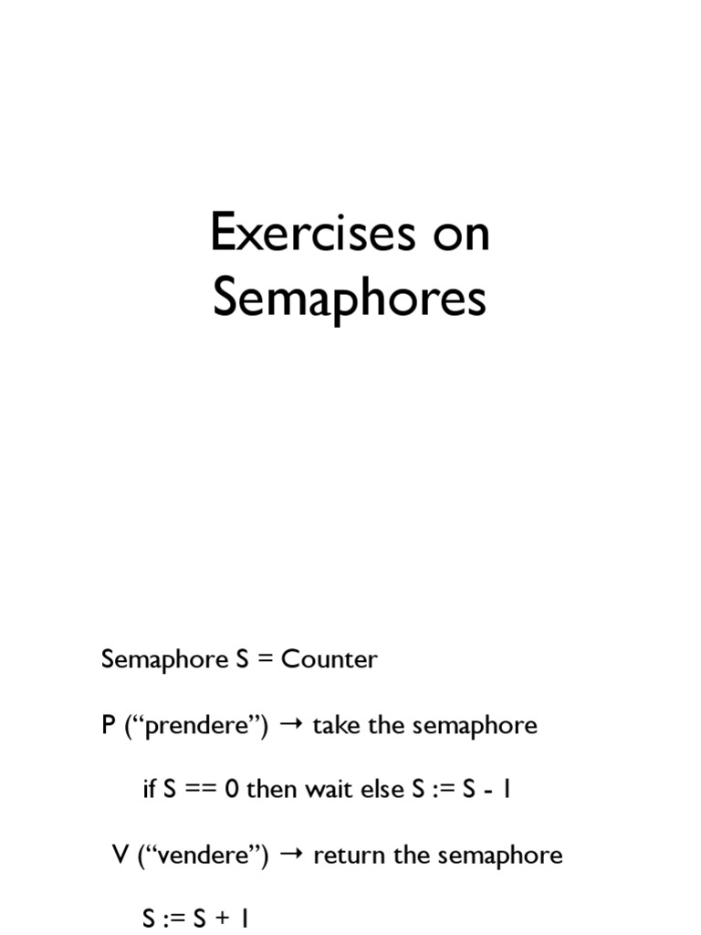 Semaphore Exercises | PDF | Computer Data | Information Technology Management