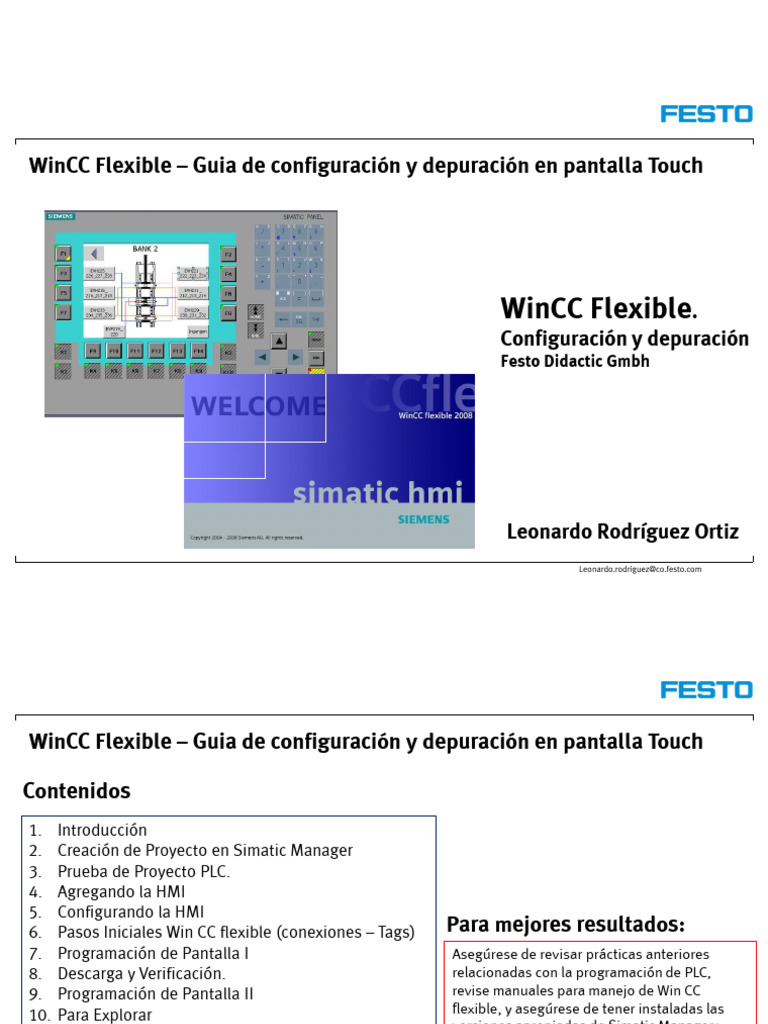 Guía de Configuración WinCC Flexible HMI | PDF | Controlador lógico ...