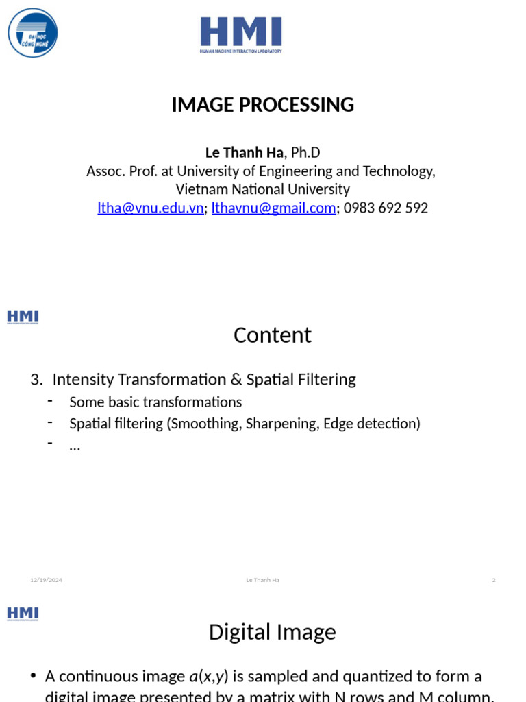 5. Digital Image Processing - Intensity Transformation & Spatial ... 5. Digital Image Processing - Intensity Transformation & Spatial ...
