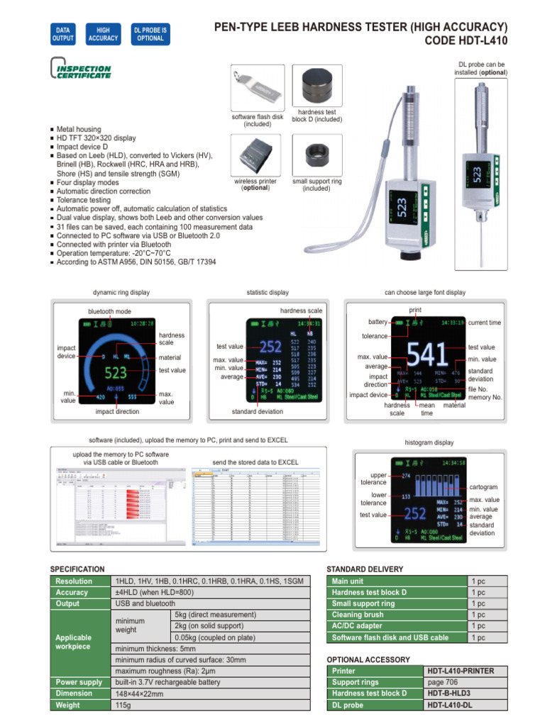 Ficha Tecnica -HDT-L410 | PDF
