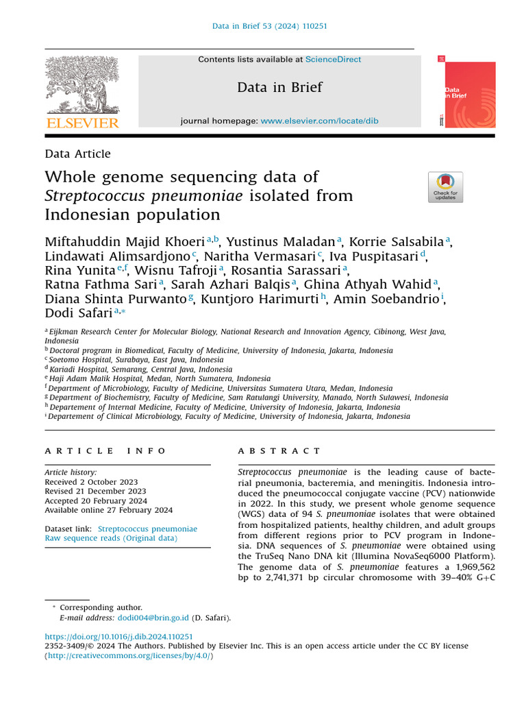 data in brief | PDF | Dna Sequencing | Whole Genome Sequencing
