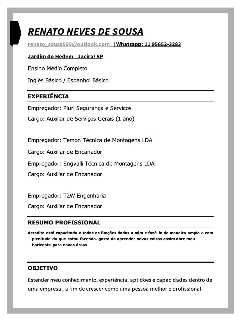 CV - Renato Neves | PDF