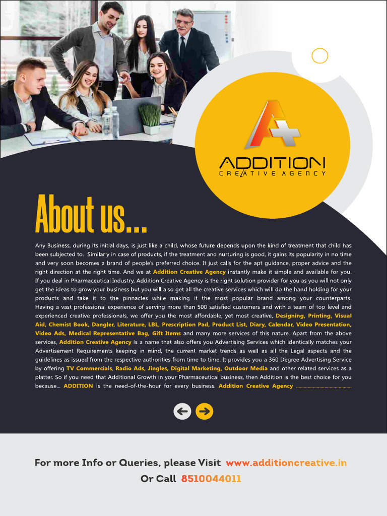Addition Creative Agency Company Profile | PDF