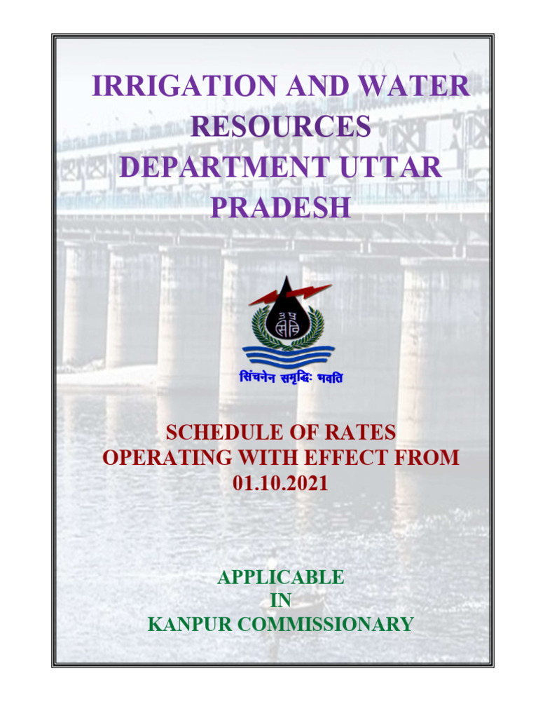 UP WRD SOR_2021_Kanpur circle_Irrigation Dept. | PDF