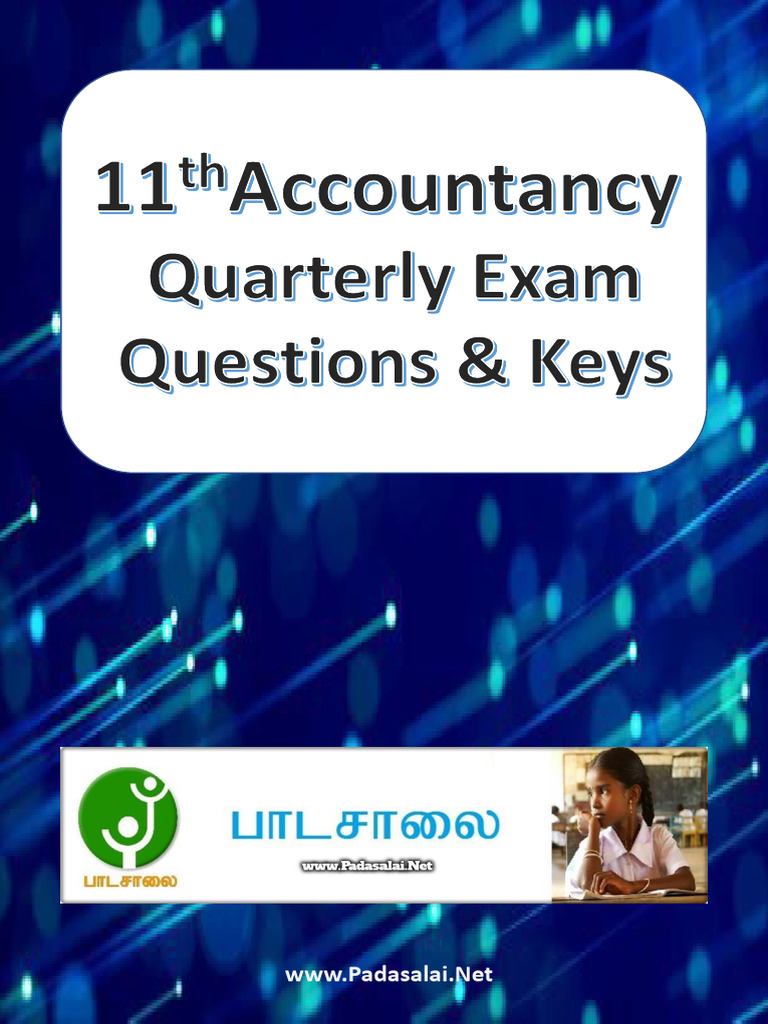 11th Accountancy EM - Quarterly Exam All Question Papers Answer Keys ...