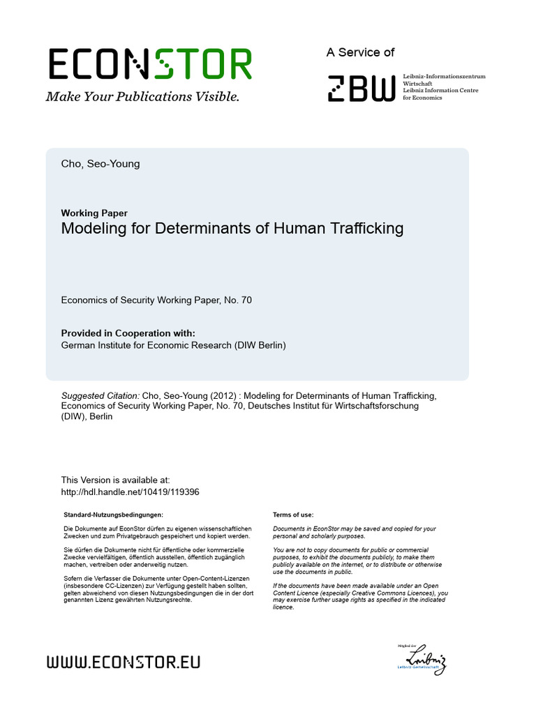 Push and Pull Factors of Human Trafficking | PDF | Human Trafficking ...