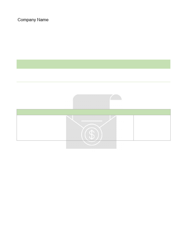 Salary Invoice Template | PDF