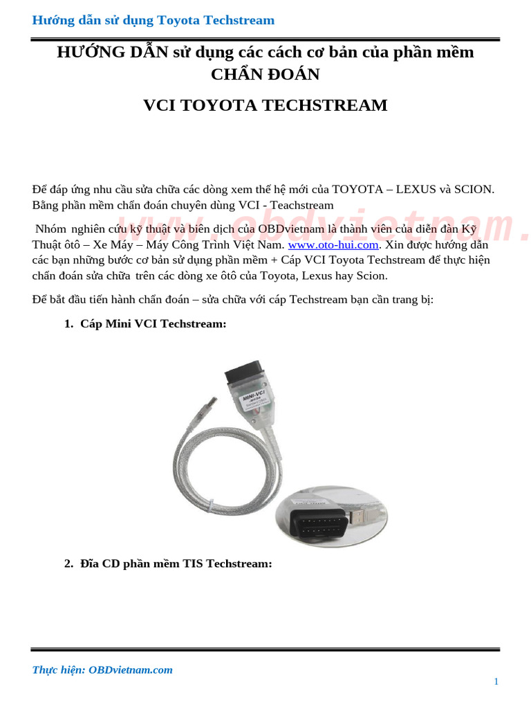 Huongdan_TECHSTREAM | PDF