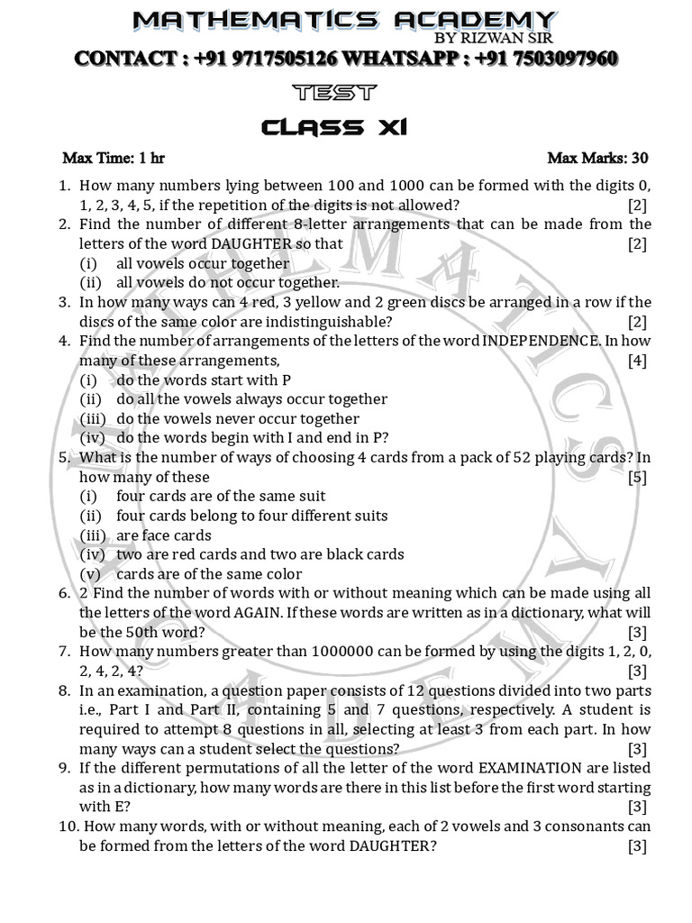 Class 11th Pandc Test 1 Pdf Vowel Word 8485