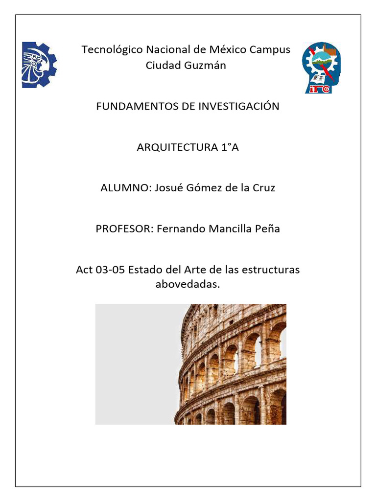 Act 03-05 Estado Del Arte de Las Estructuras Abovedadas | PDF | Bóveda ...