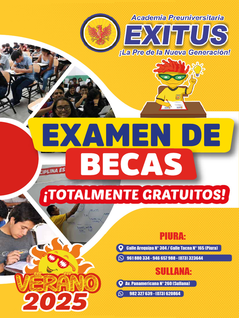 Informativo Examen de Becas | PDF