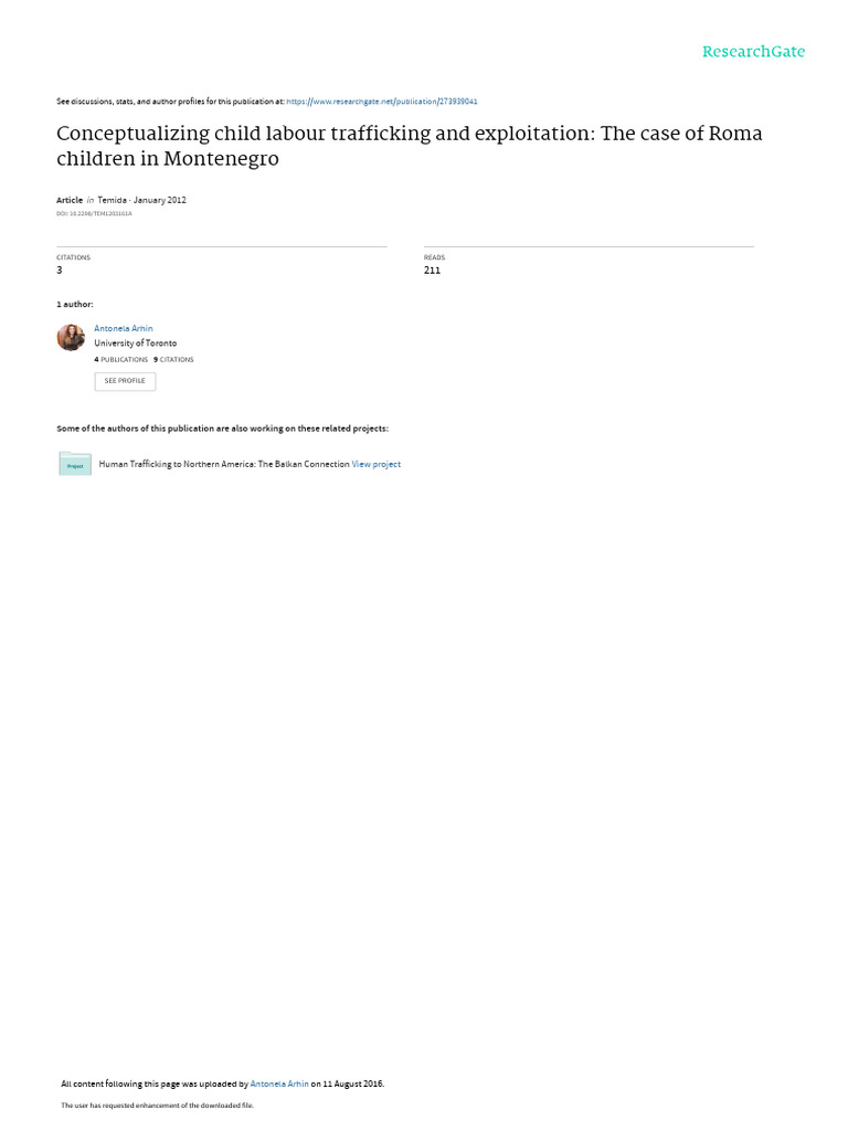 Conceptualizing Child Labour Trafficking and Explo | PDF | Human ...