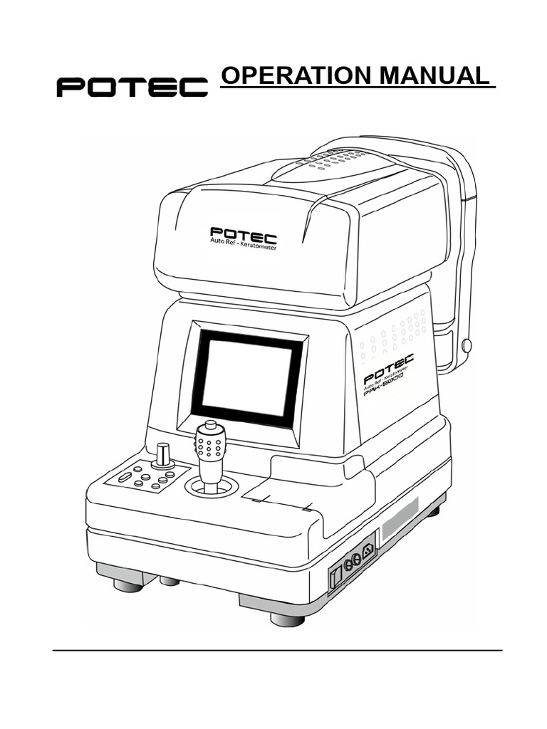 PRK-5000 Auto Ref-Keratometer Manual | PDF | Power Supply | Contact Lens