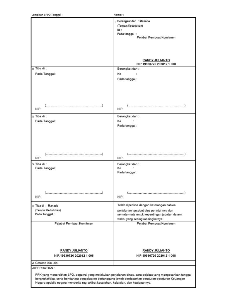 Visum SPPD APBD | PDF