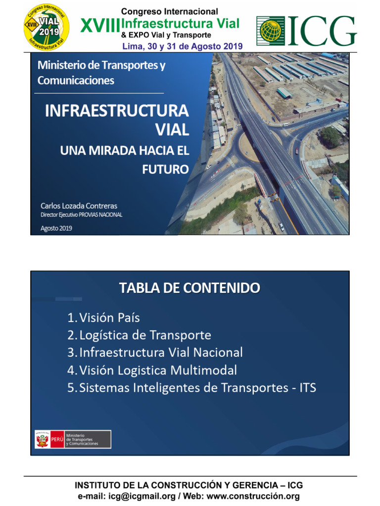 D1 - Vie - P04 - C - Lozada - PROYECTOS DE INFRAESTRUCTURA VIAL | PDF | Transporte | Economias