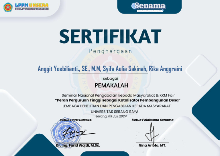 Sertifikat Anggit | PDF