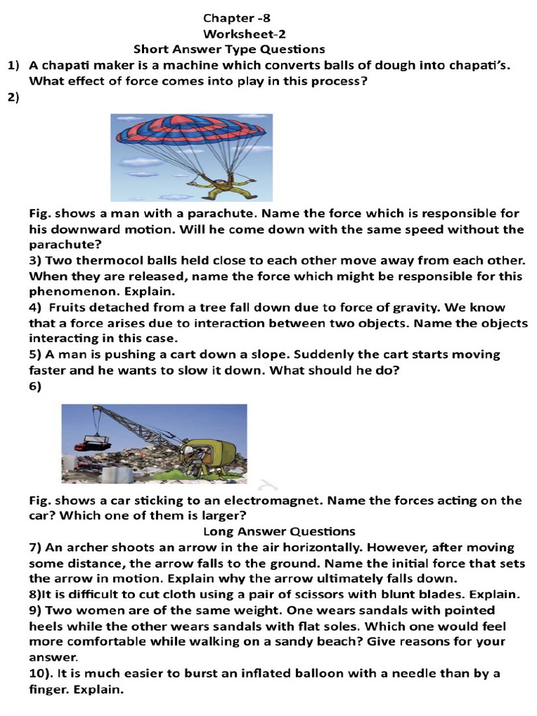 Chapter 8, Worksheet 2 | PDF