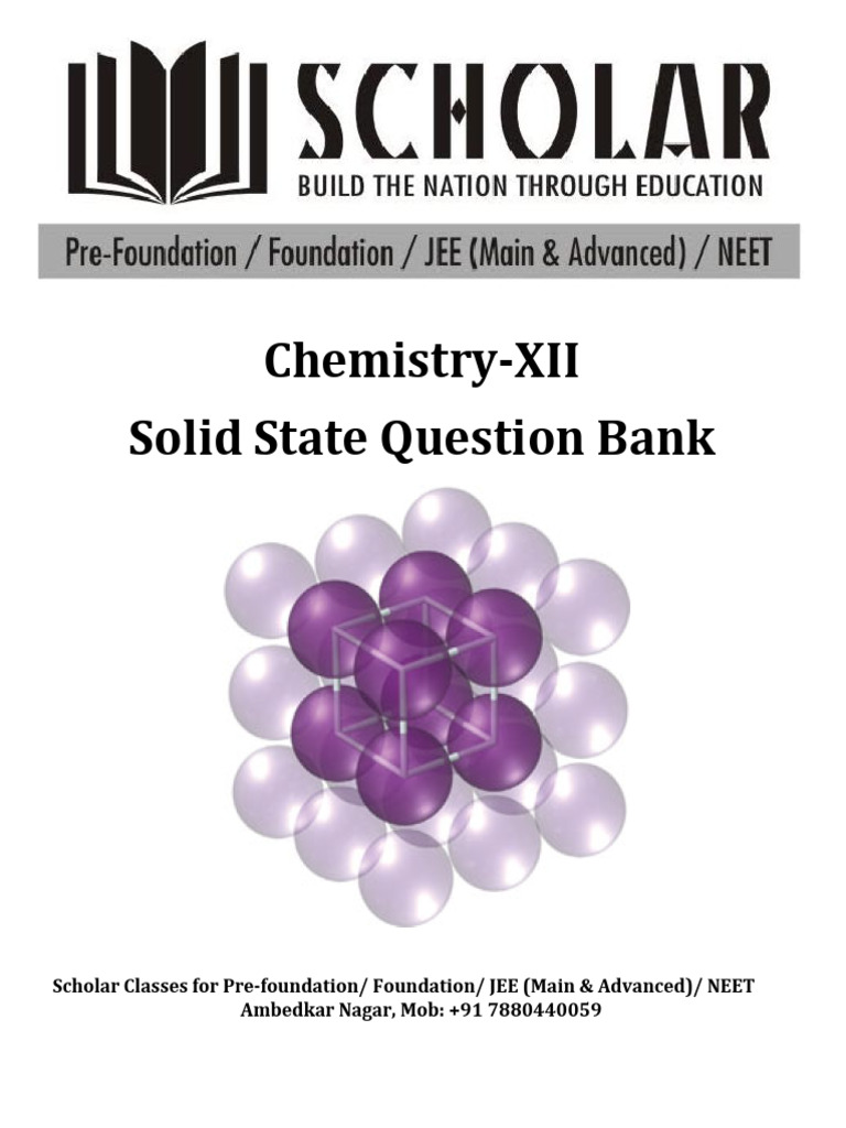 Solid-State qb | PDF | Crystal Structure | Crystal