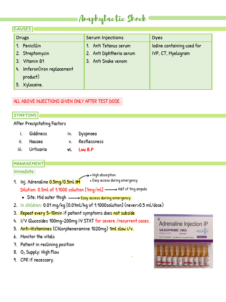 Topic 5 - Anaphylactic Shock (Corrected) | PDF
