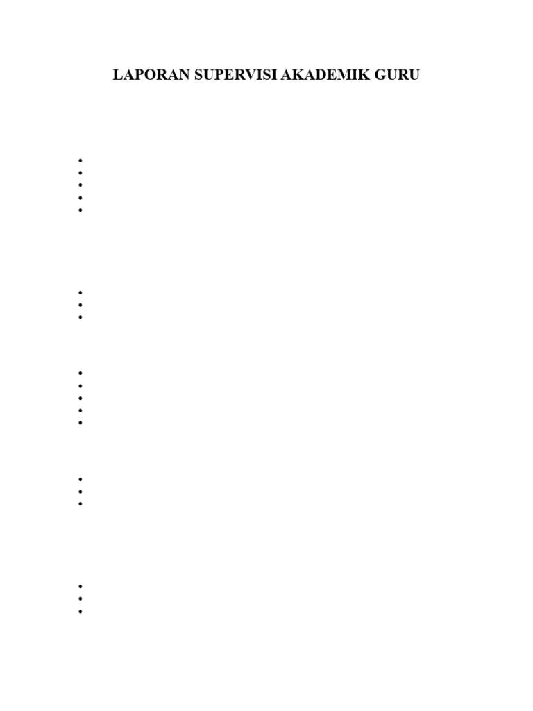 Laporan Supervisi Akademik | PDF