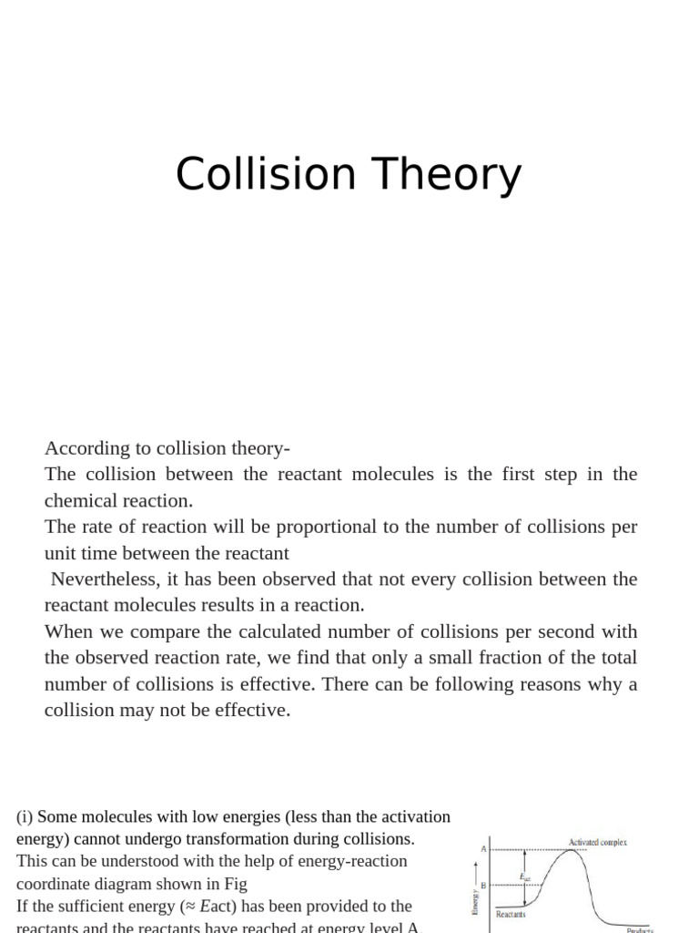 Collision Theory 1 | PDF