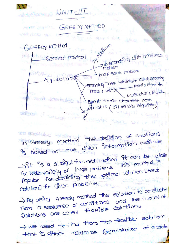 Daa Notes - Unit III (Svecw) | PDF