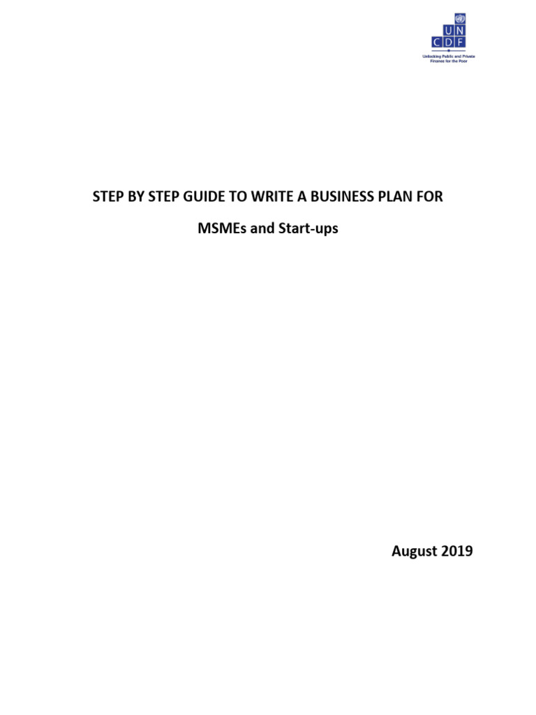Step by Step Guide To Writing A Business Plan - Uncdf-2022 | PDF ...