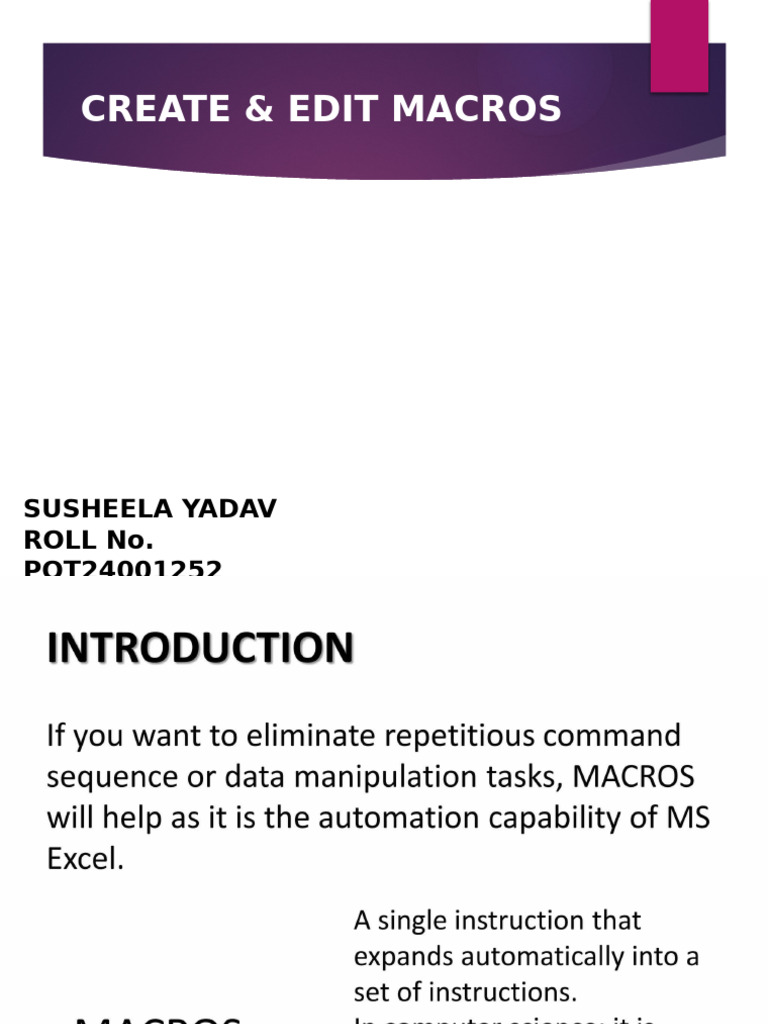 MACROS Presentation | PDF