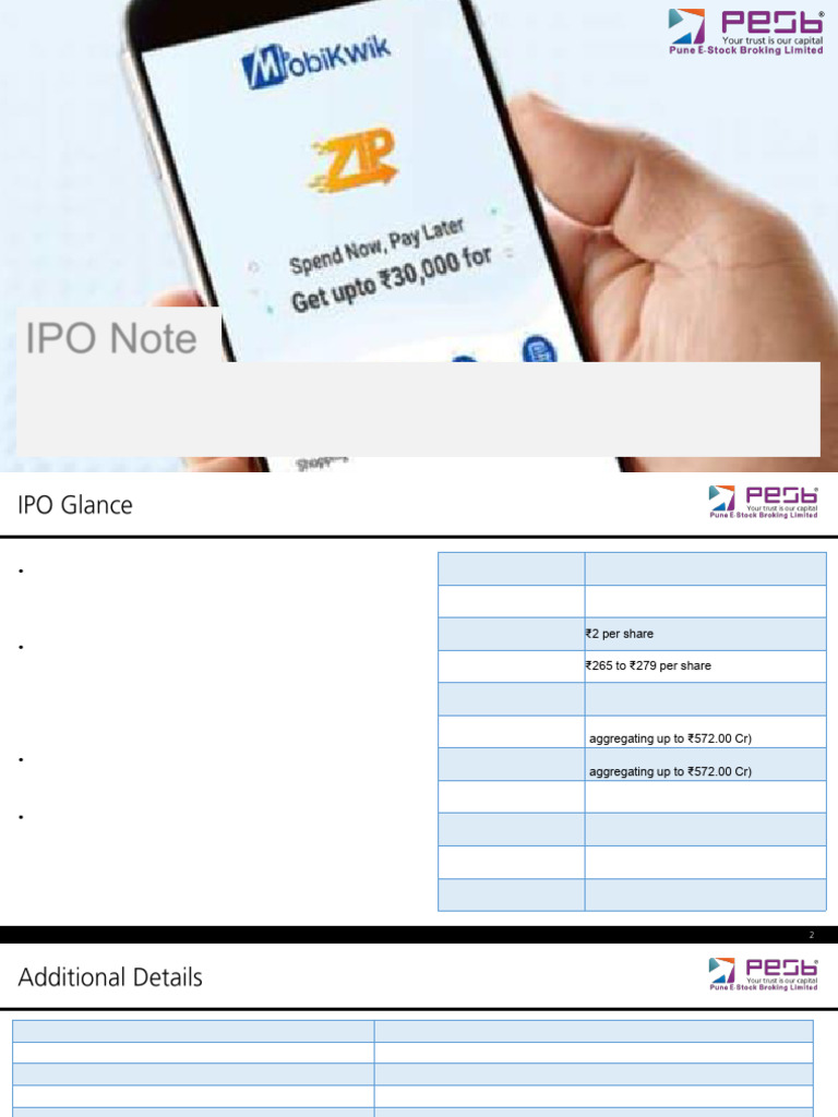 MobiKwik IPO Details & Analysis 2024 | PDF | Credit Card | Expense