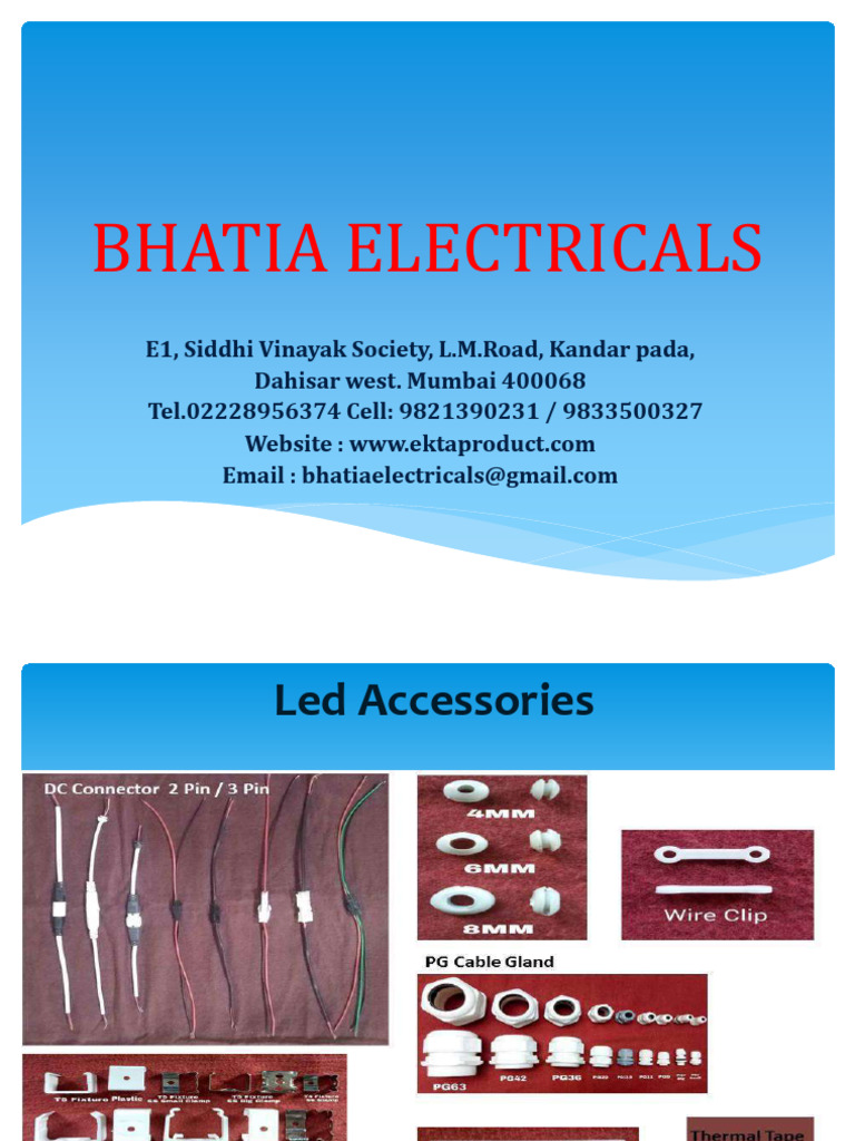 A Bhatia Electricals Led Accessories 18 2 20 Compressed PDF | PDF
