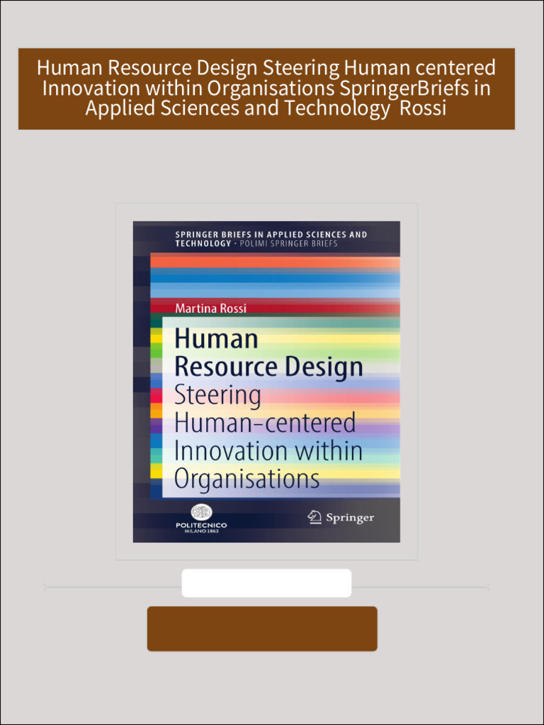 Human Resource Design Steering Human centered Innovation within ... Human Resource Design Steering Human centered Innovation within ...