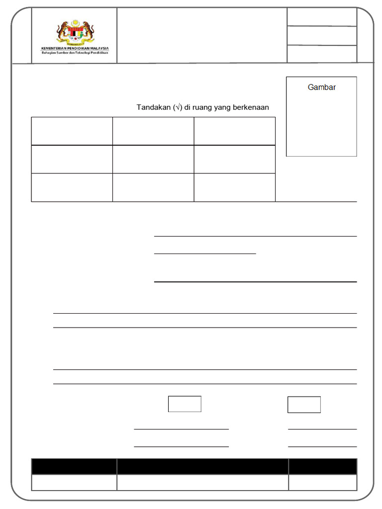 BORANG PENCALONAN TOKOH NILAM PPD 2024 | PDF