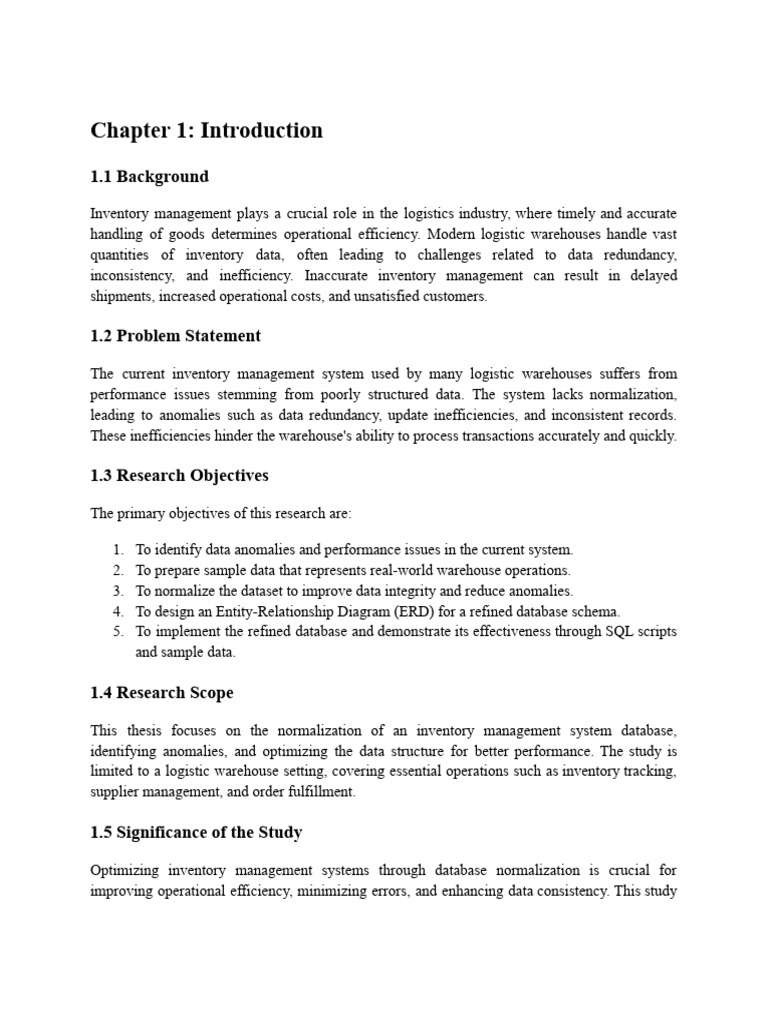 Chapter 1_ Introduction | PDF | Databases | Logistics Chapter 1_ Introduction | PDF | Databases | Logistics