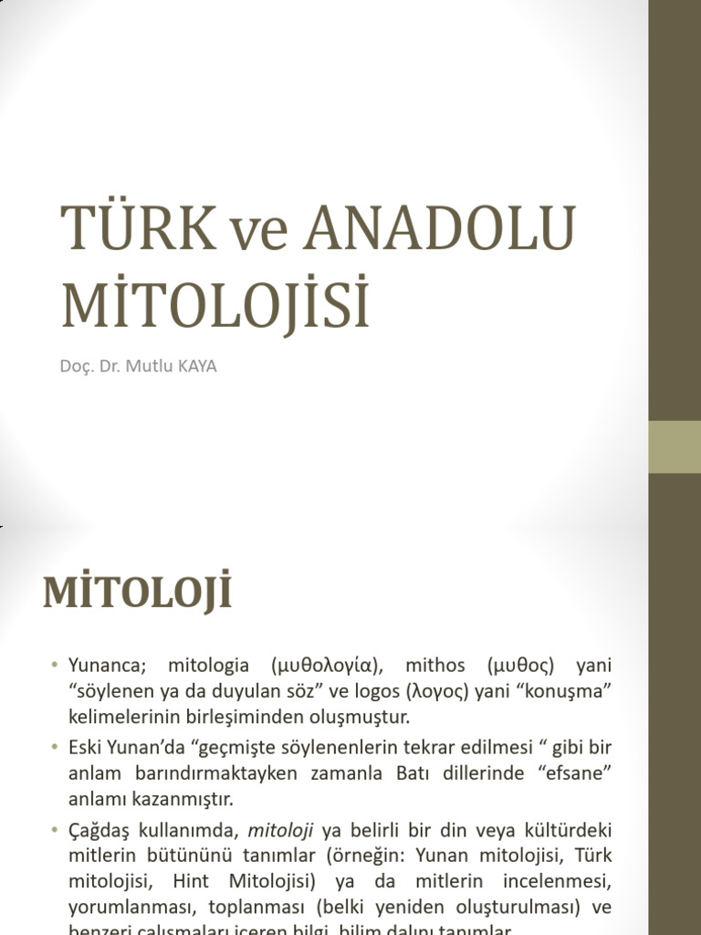 Mitoloji ders notu | PDF