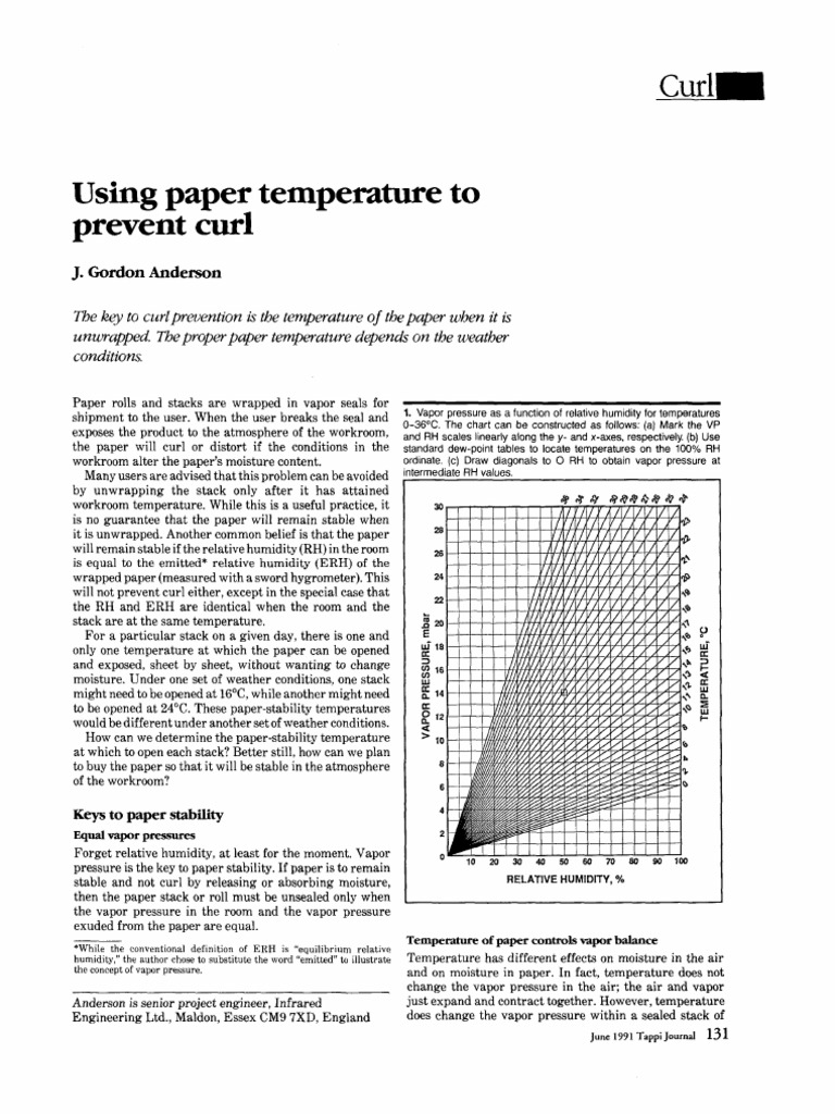 Using Paper Temperature To Prevent Curl | PDF | Humidity | Water Vapor