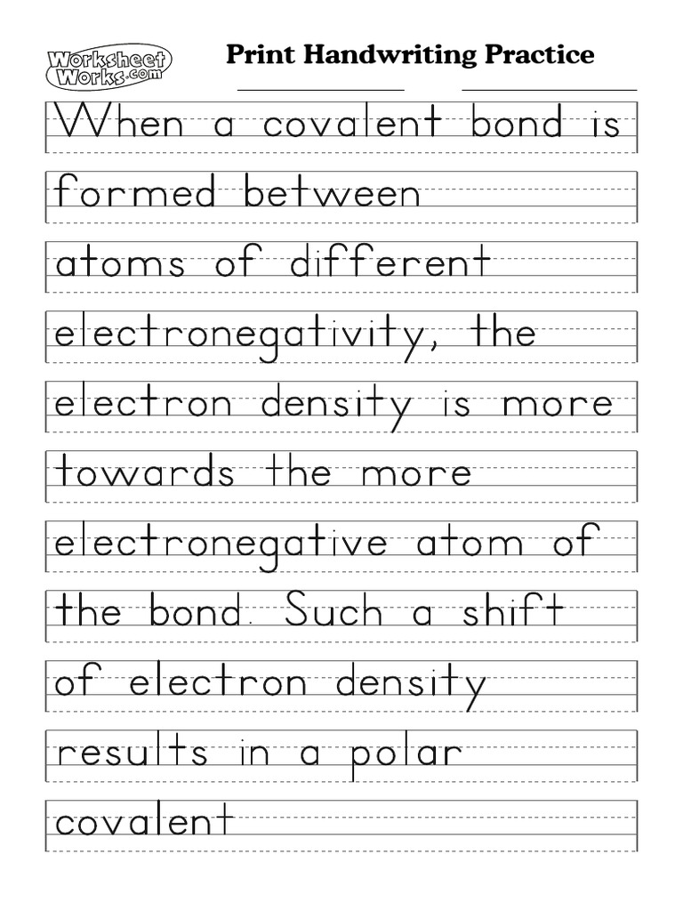 WorksheetWorks Print Handwriting Practice 1 | PDF