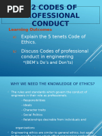 BEM Code of Professional Conduct Summary | PDF | Engineer | Profession
