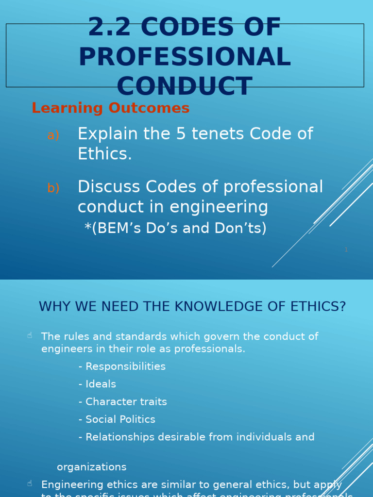 2.2 Codes of Professional Conduct 2021-2022 | PDF | Engineering ...