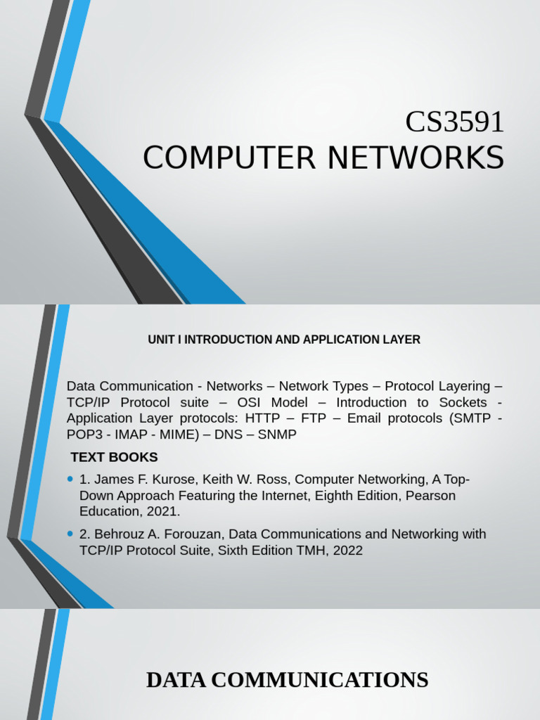 UNIT-I PPT | PDF | Network Topology | World Wide Web