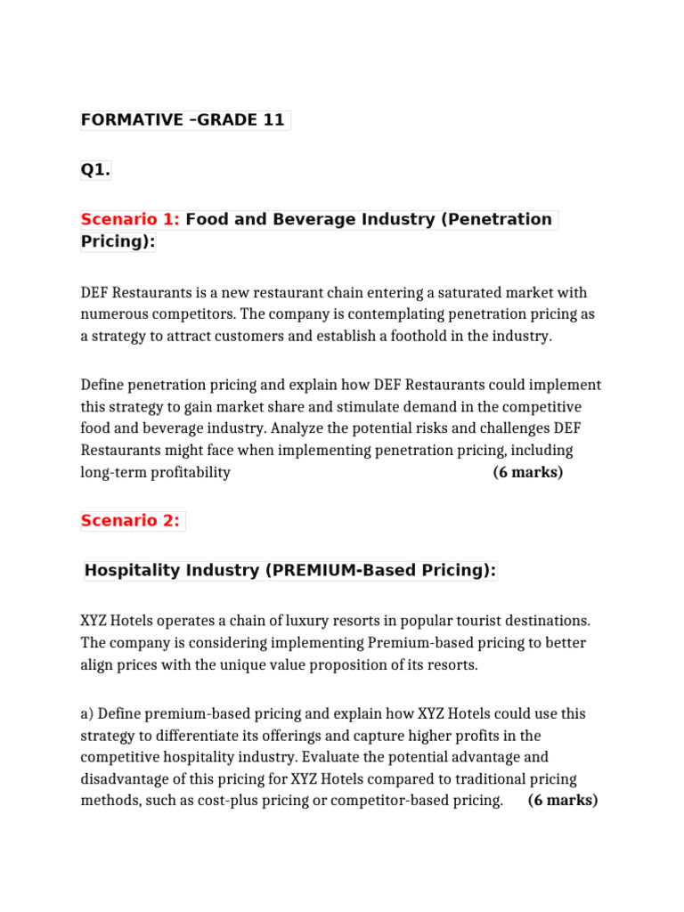 FA5 Formative | PDF | Pricing | Brand